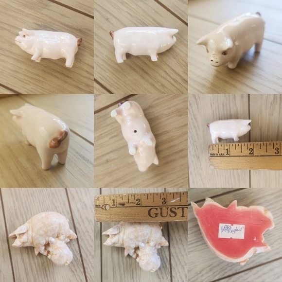 Vintage | Art | Huge Lot 3 Vintage Pigs Figures Piglets Ashware Mt ...